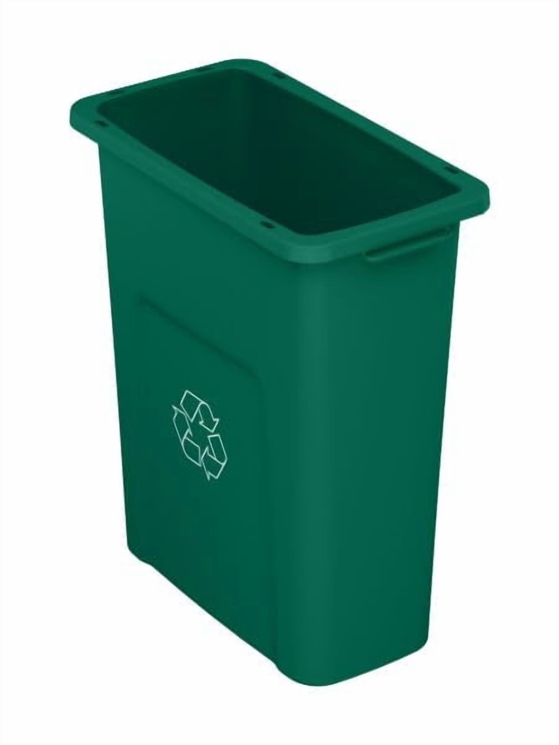 Sturdy Essentials Waste Wise 16 Gallon Green HDPE Trash Can Compatible ...