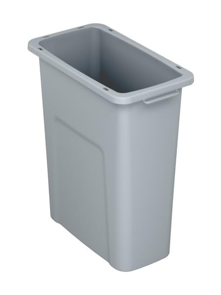 Sturdy Essentials Waste Wise 16 Gallon Grey HDPE Trash Can Compatible ...