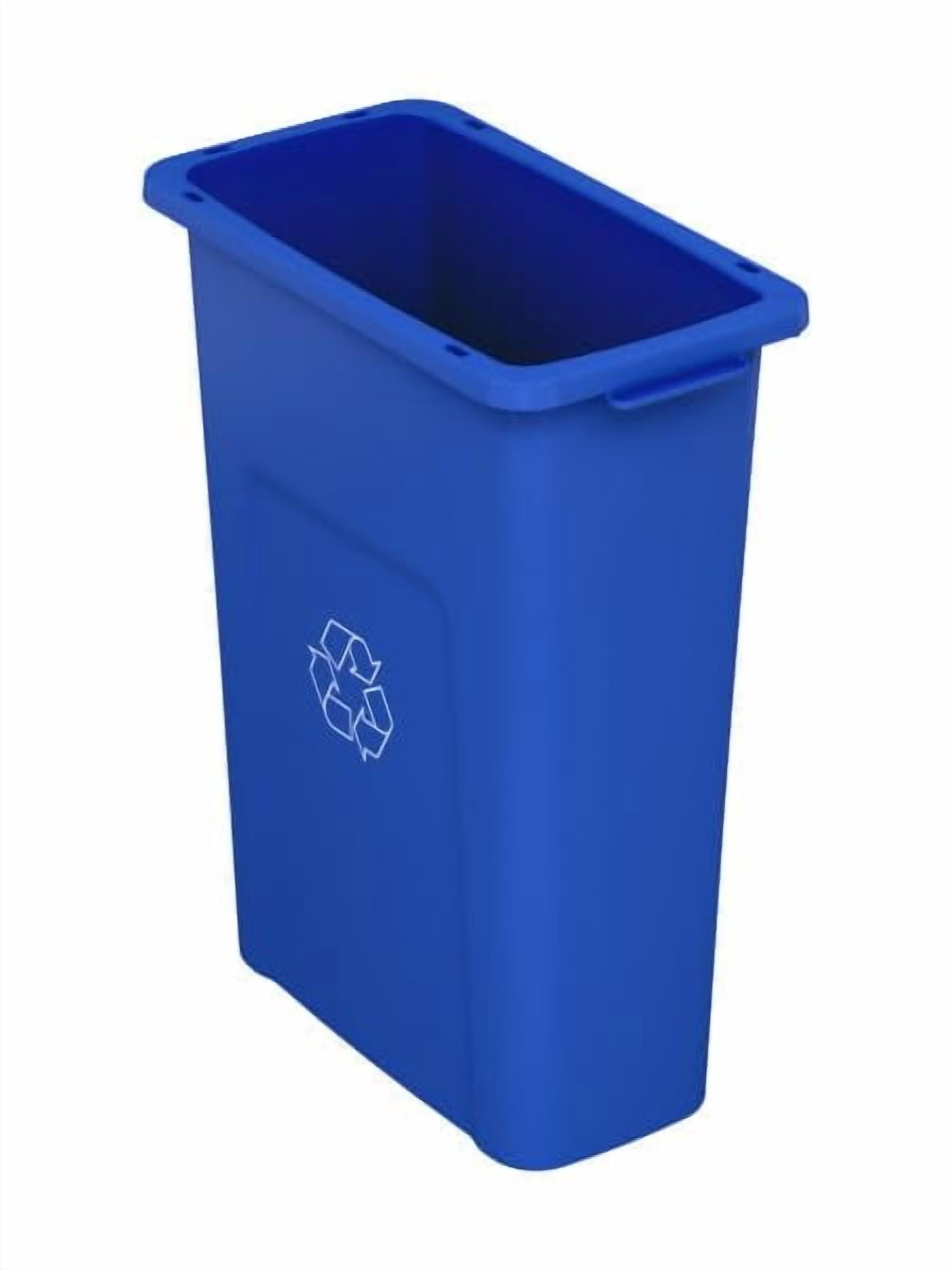 Sturdy Essentials Waste Wise 20 Gallon Blue Recycling HDPE Trash Can ...