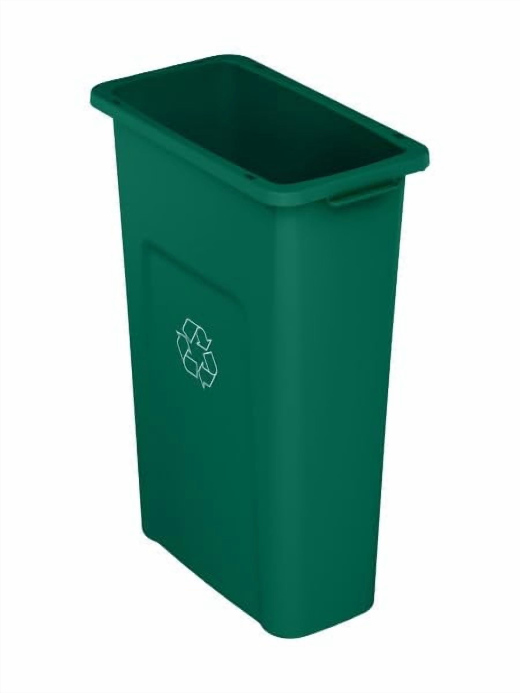 Sturdy Essentials Waste Wise 23 Gallon Green HDPE Trash Can Compatible ...