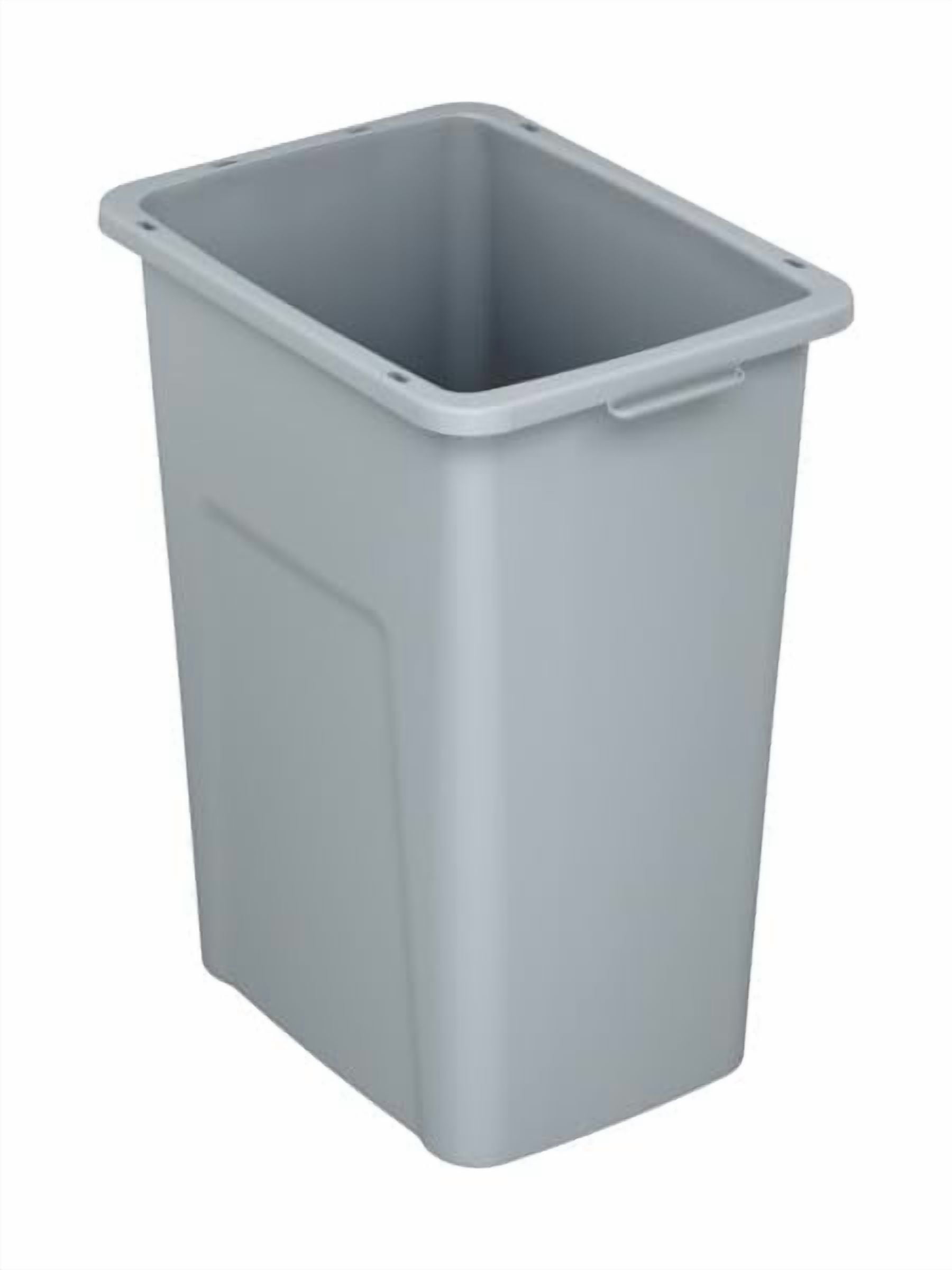 Sturdy Essentials Waste Wise 28 Gallon Grey HDPE Trash Can Compatible ...