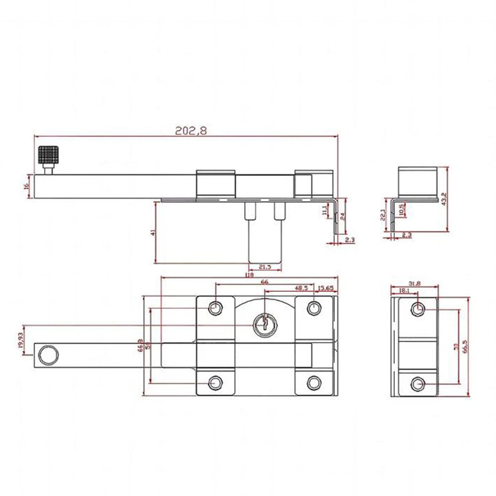 Sturdy Exterior Lock Designed for Maximum Security Cross Key Mechanism ...