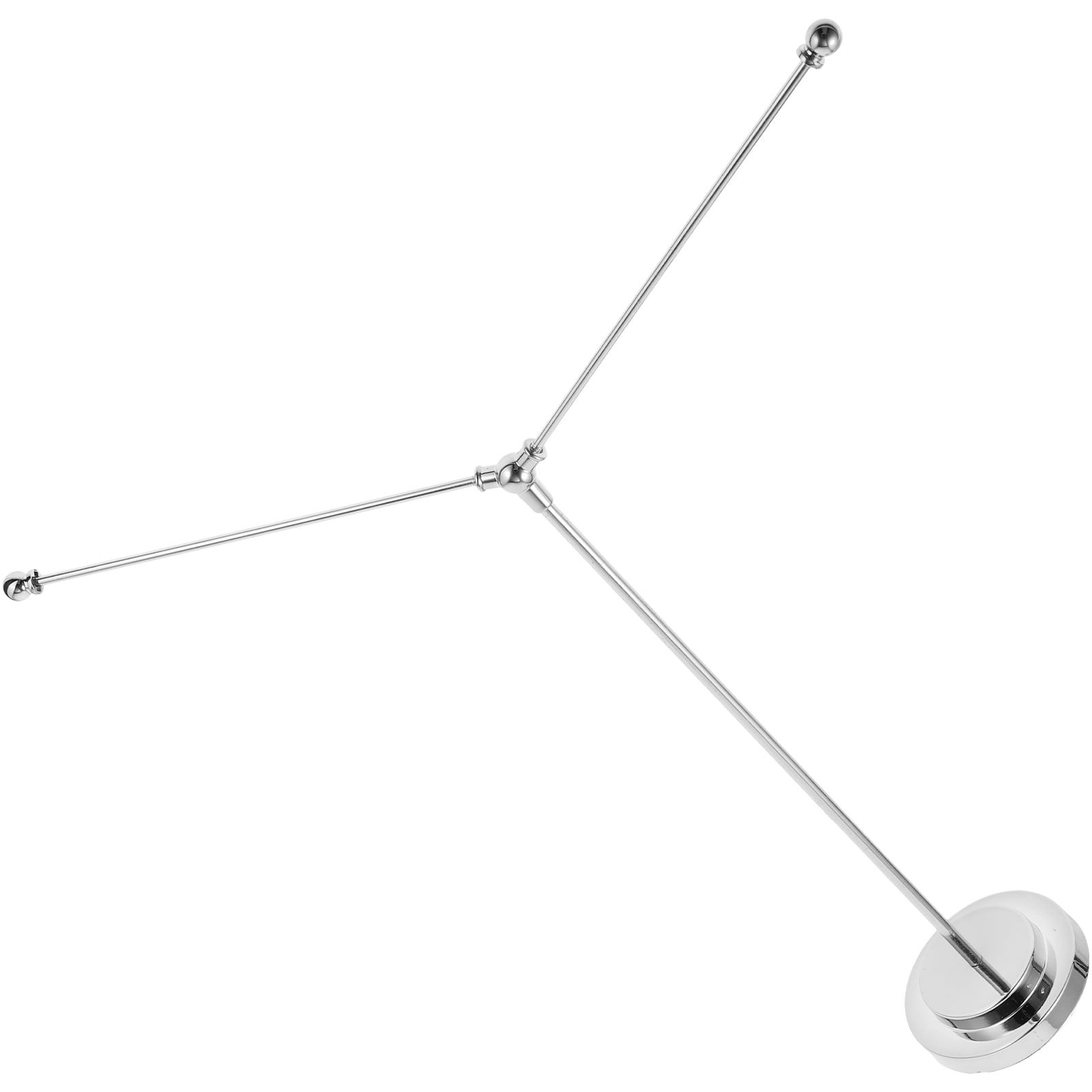 Sturdy Flag Holder Pole Indoor Desktop Banner Stand Office Sign Silver ...