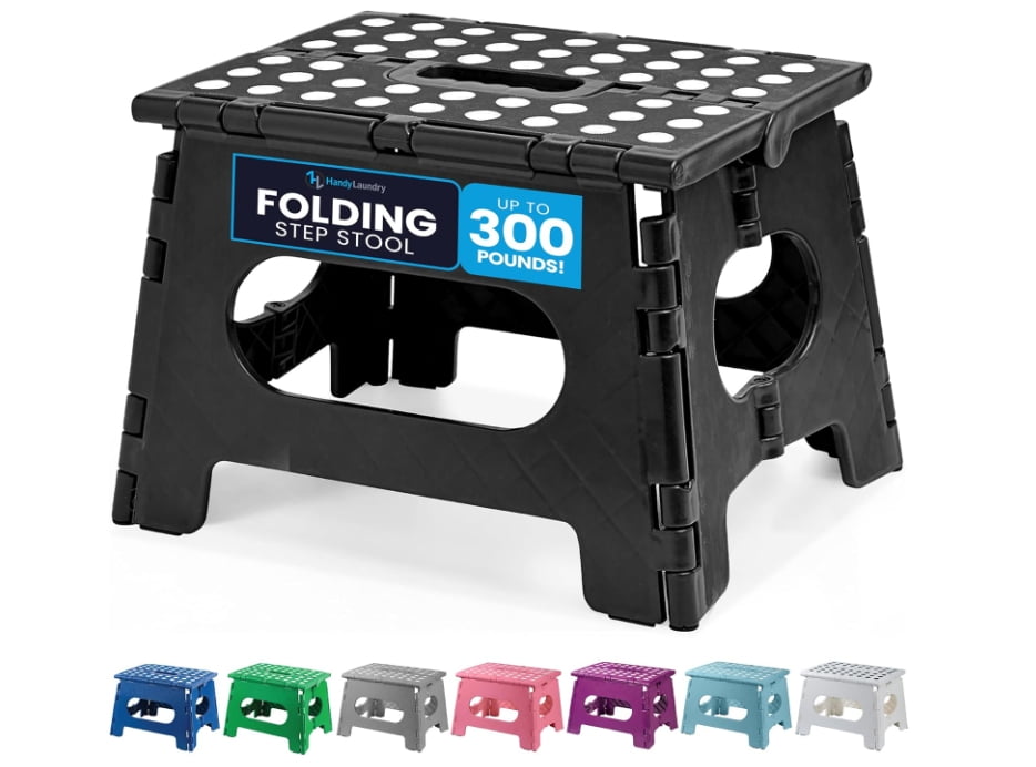 Sturdy Folding Step Stool, Supports Adults, Safe for Kids. Perfect for ...