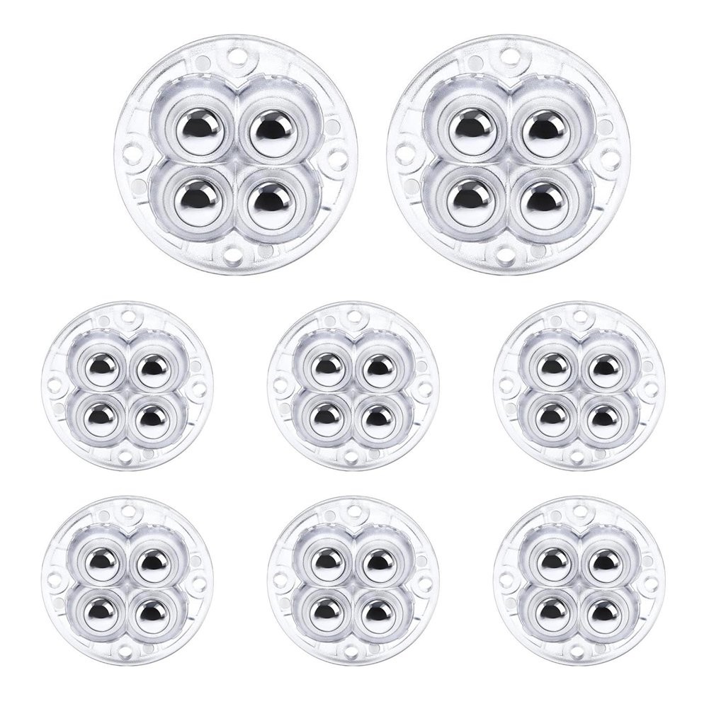 Sturdy Furniture Casters 4 Steel Ball Rollers Wheels Easy DIY ...