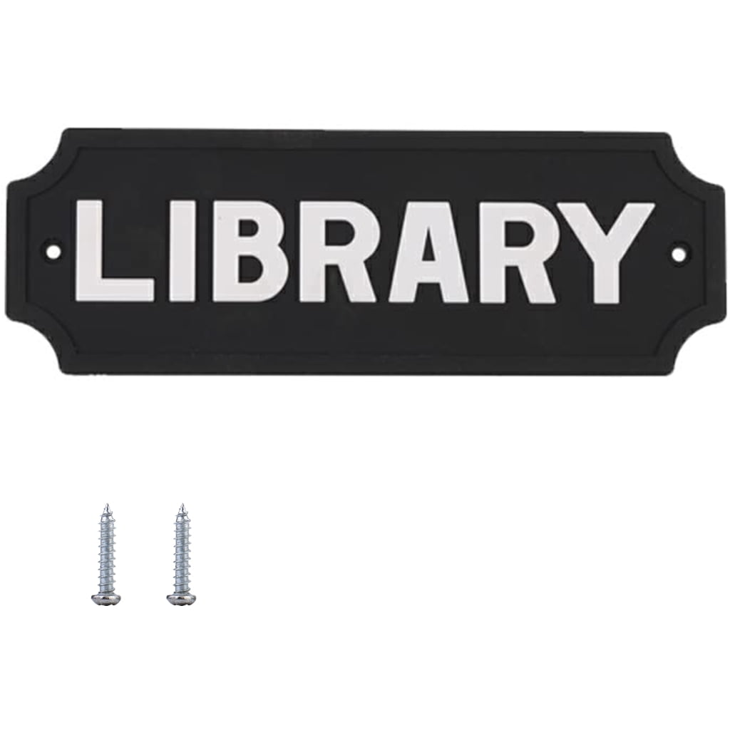 Sturdy Garden Gate Sign With Pre Drilling Holes Library Notice ...