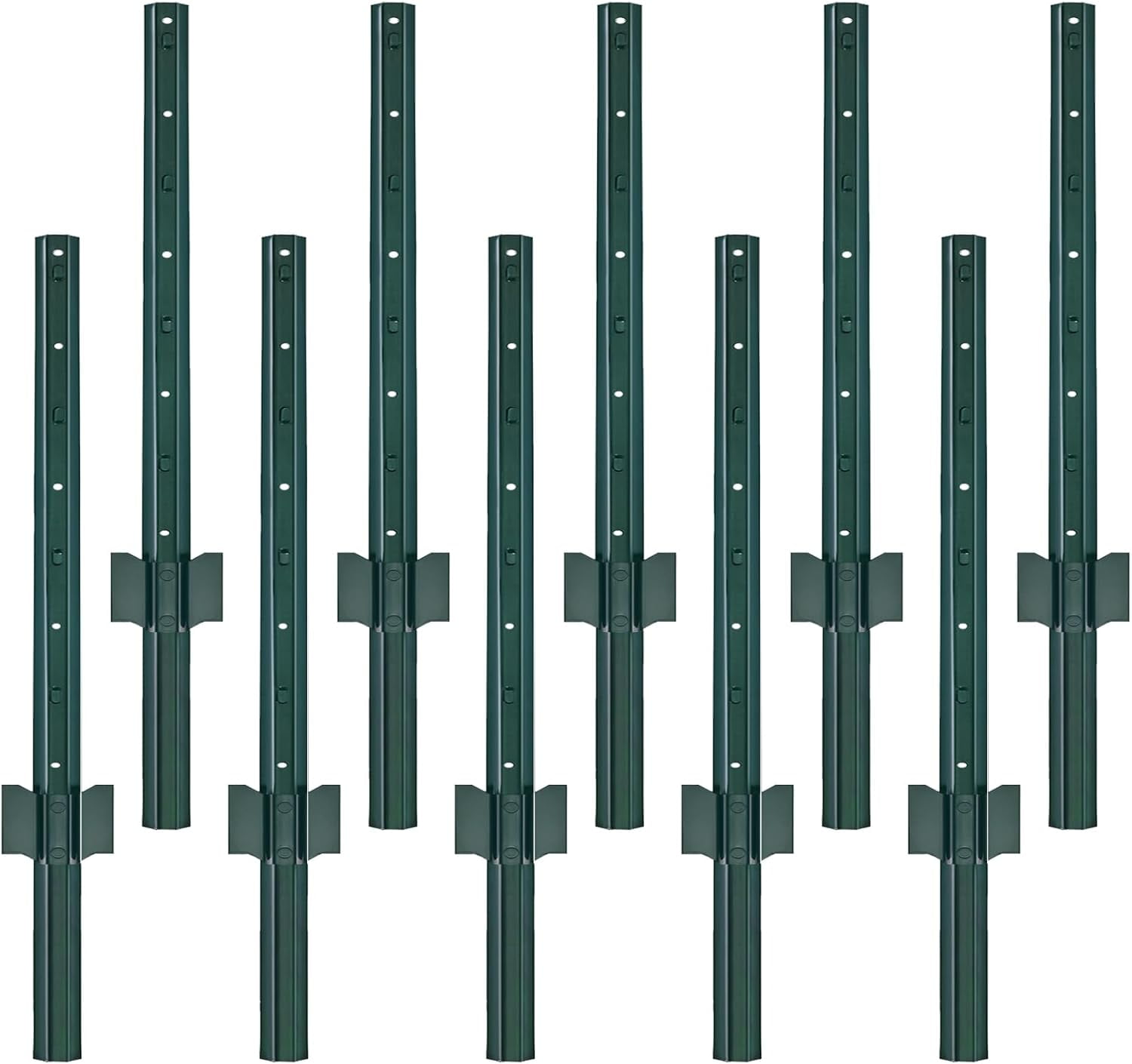 Sturdy Heavy Duty Metal Fence Post with U-Channel Steel Fence U-Post, 3 ...