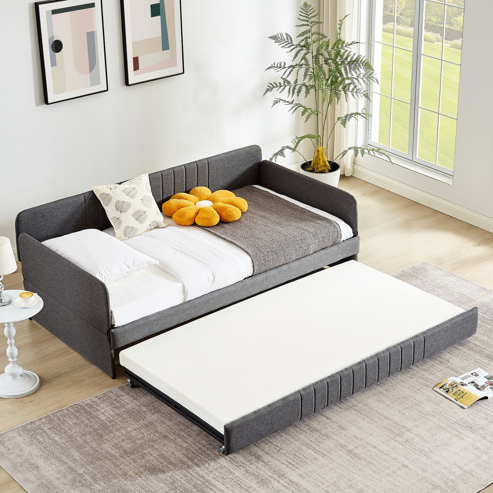 Sturdy Iron Daybed with Trundle | Noise-Free and Space-Saving for ...