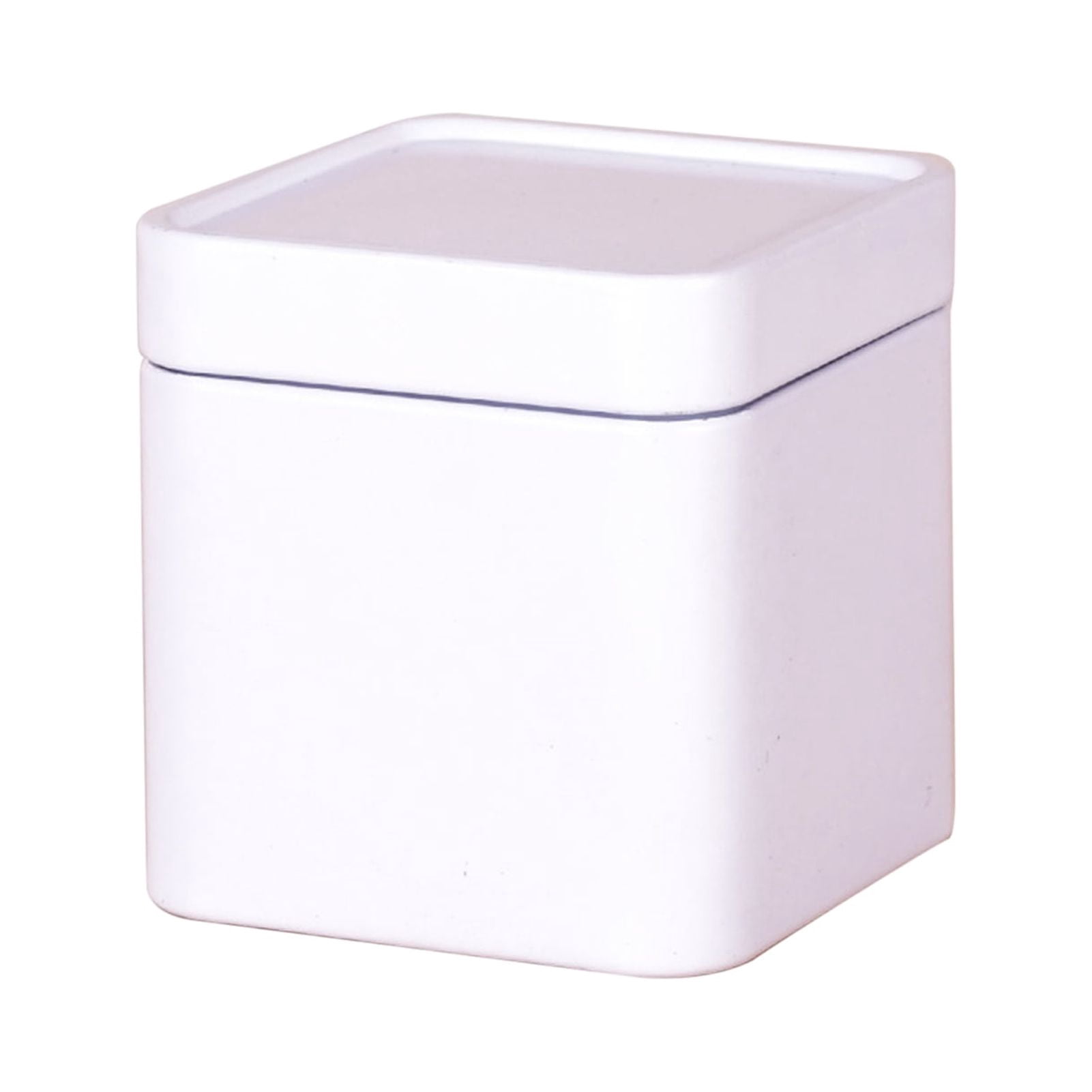 Sturdy Iron Storage Bin with Lid Dustproof Mini Tea Bucket for ...