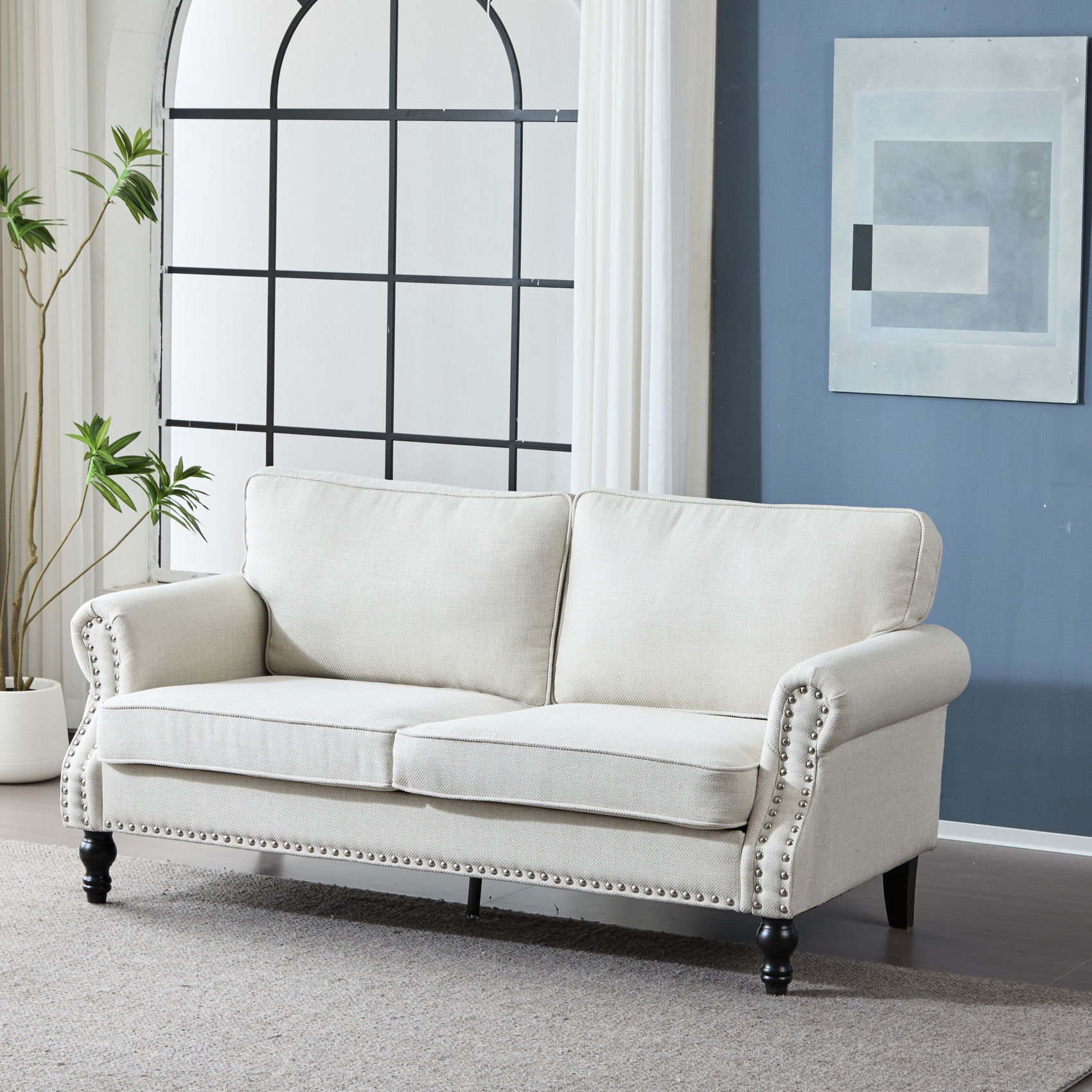 Sturdy Iron & Wood Frame Construction - Suitable for Family Gatherings ...