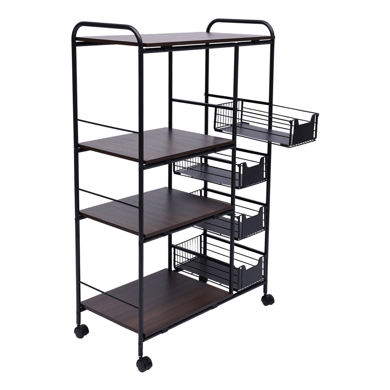 Sturdy Kitchen Baker's Rack, 220 lbs Capacity, 360° Swivel Wheels with ...