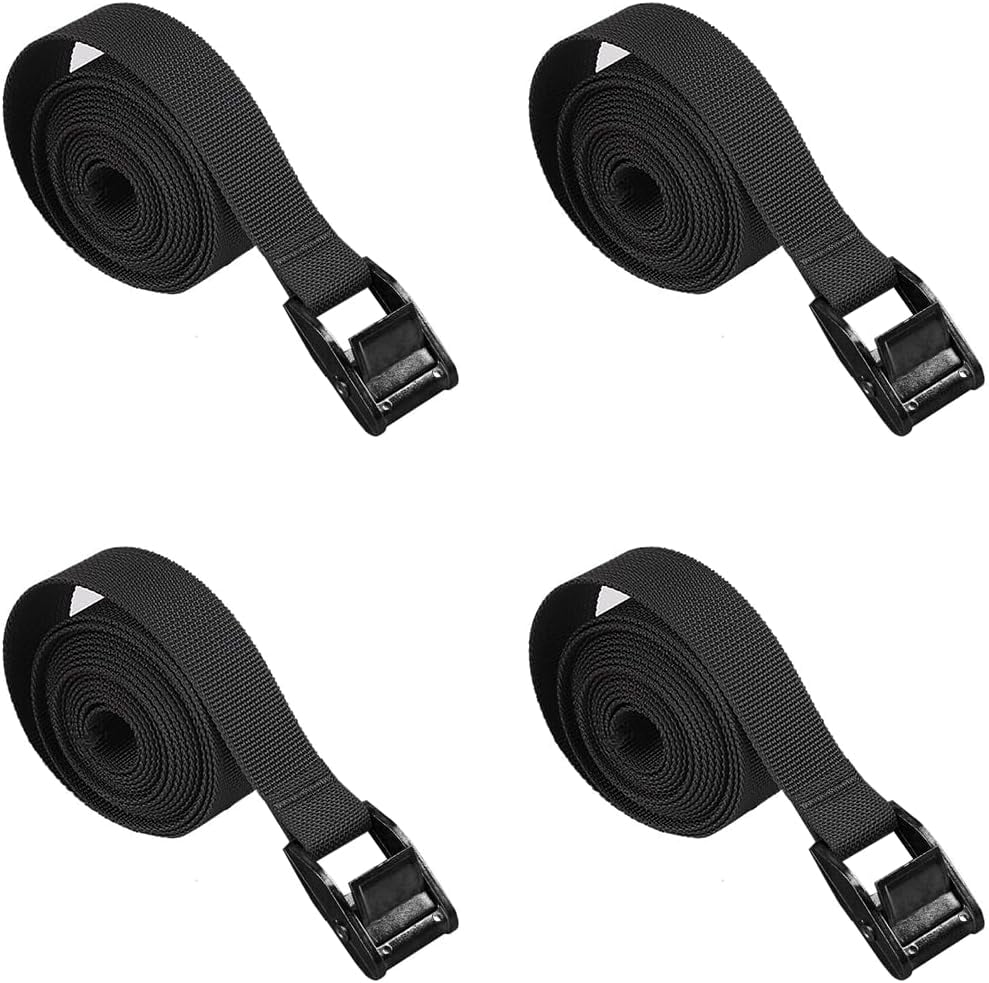 Sturdy Lashing Straps Tie Down Strap with Heavy Duty Cam Lock Buckle (4 ...