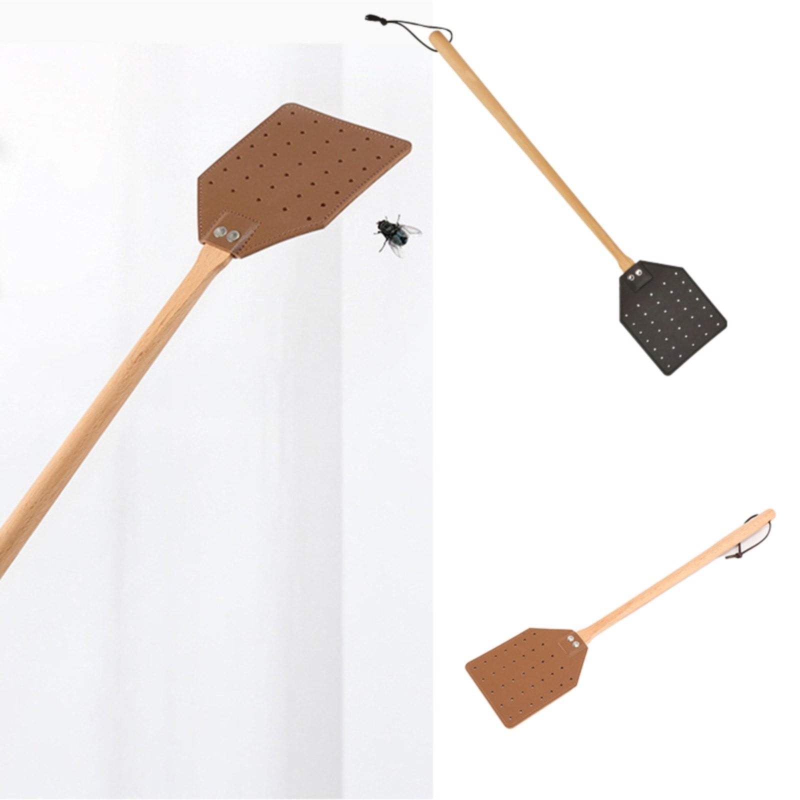 Sturdy Leather Fly Swatter For Indoors Heavy Duty Flyswatter With ...