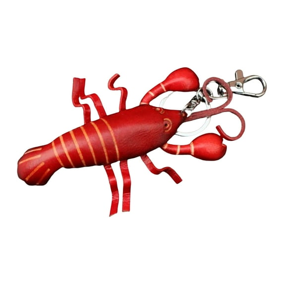 Sturdy Leather Lobster Keychain Providing Long Lasting Wear Perfect For ...