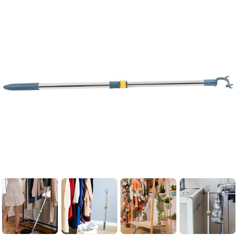 Sturdy Metal Clothes Reach Pole Clothesline Reach Rod Household ...