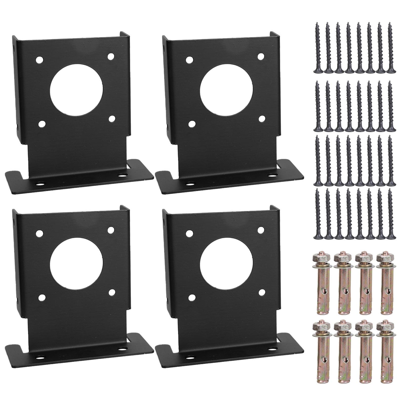 Sturdy Metal Deck Post Anchors Base Brackets with Adjustable Height for ...