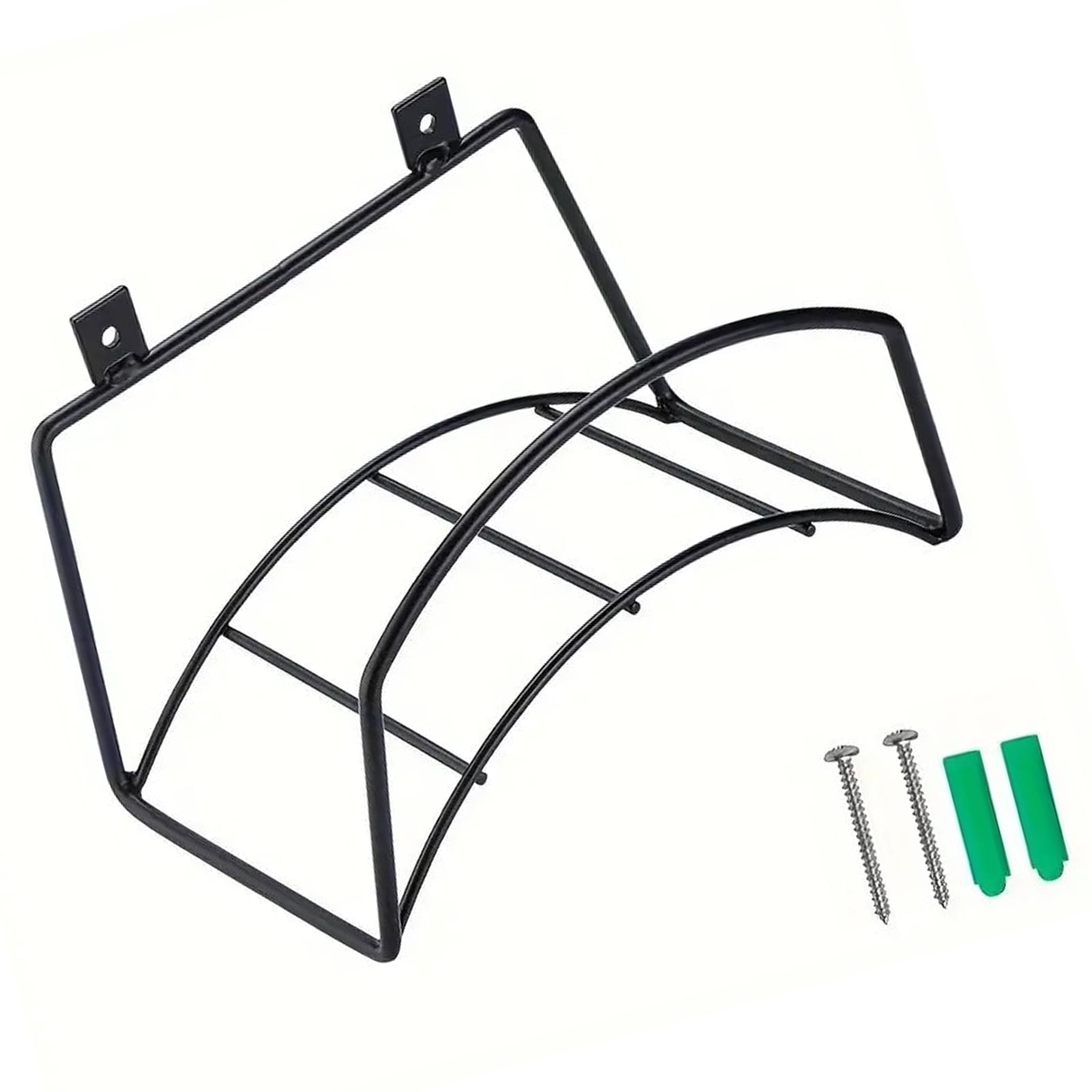 Sturdy Metal Garden Hoses Storage Bracket Wall Mounted Design Prevents ...