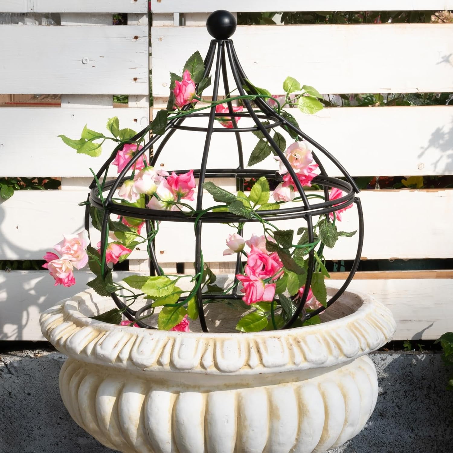 Sturdy Metal Garden Obelisk Trellis for Climbing Plants - 12" x 8.1 ...