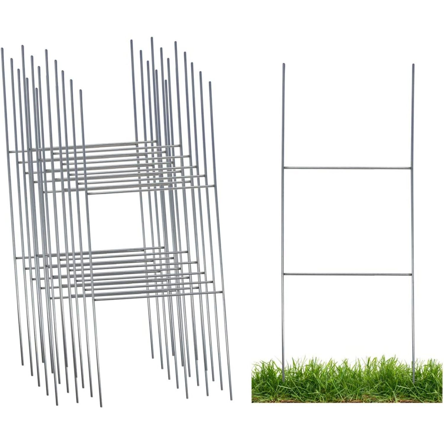 Sturdy Metal Wire Step Stake Frame for Yard Signs 10 x 24 inch H Frame ...