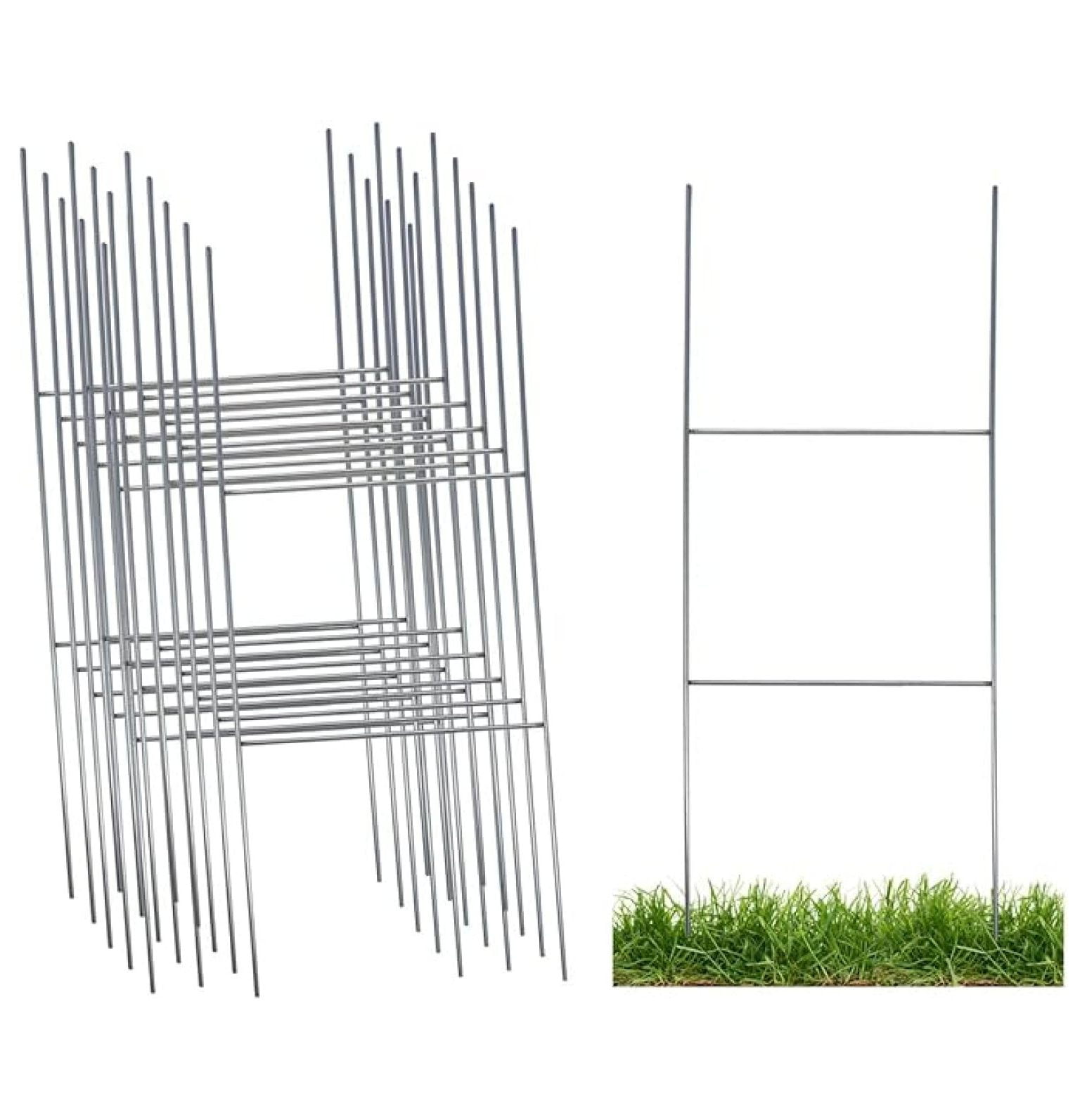 Sturdy Metal Wire Step Stake Frame for Yard Signs 10 x 24 inch H Frame ...