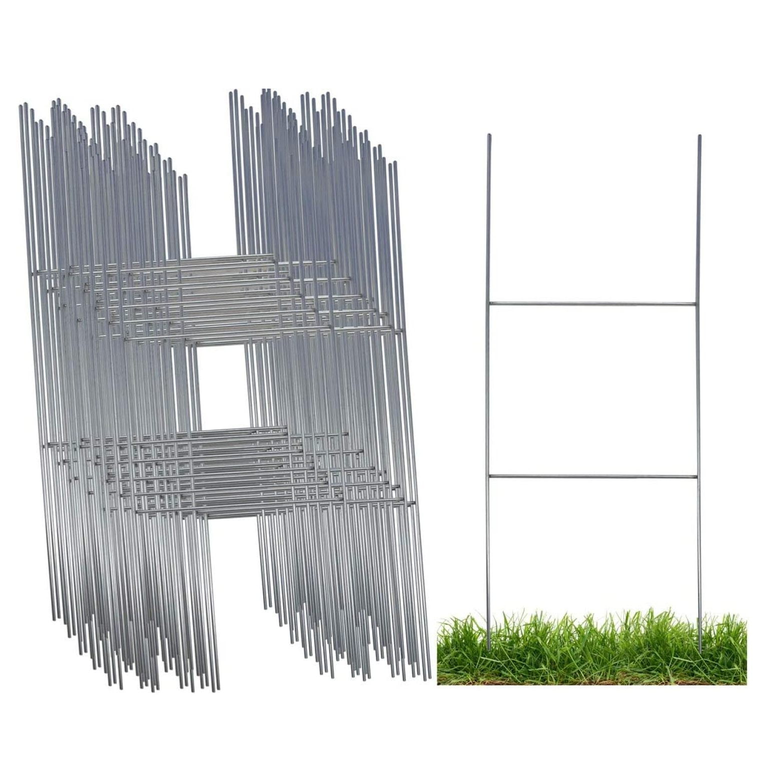 Sturdy Metal Wire Step Stake Frame for Yard Signs - 10 x 24 inch H ...