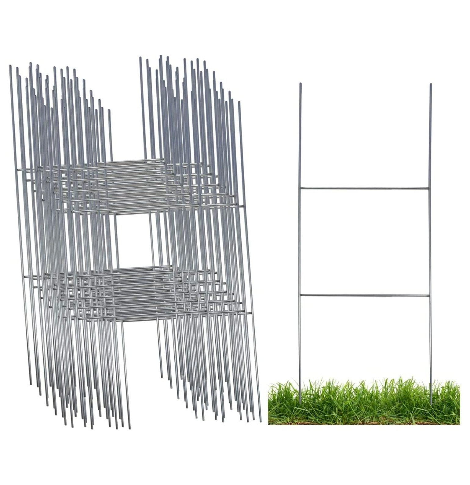 Sturdy Metal Wire Step Stake Frame for Yard Signs - 10 x 24 inch H ...