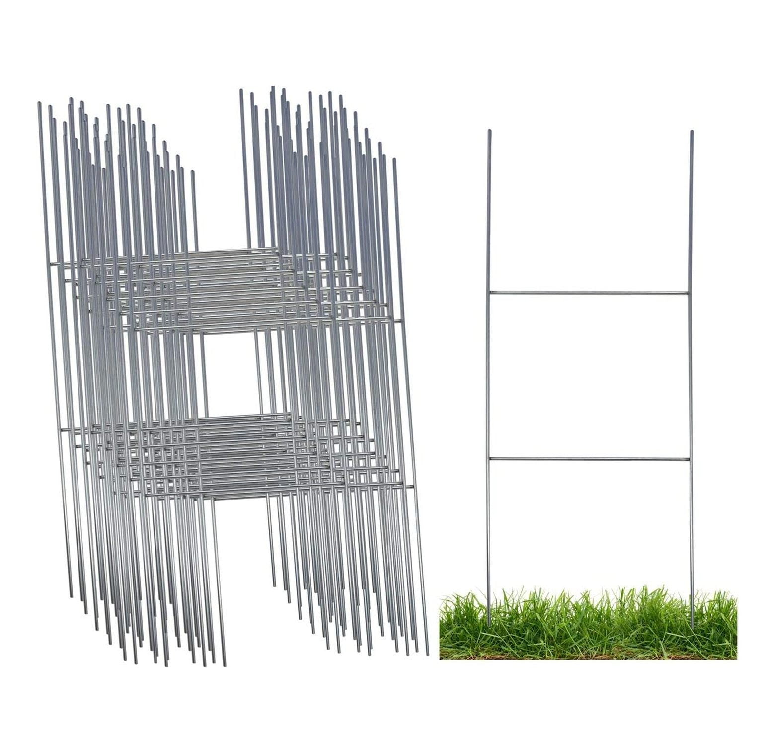 Sturdy Metal Wire Step Stake Frame for Yard Signs - 10 x 24 inch H ...