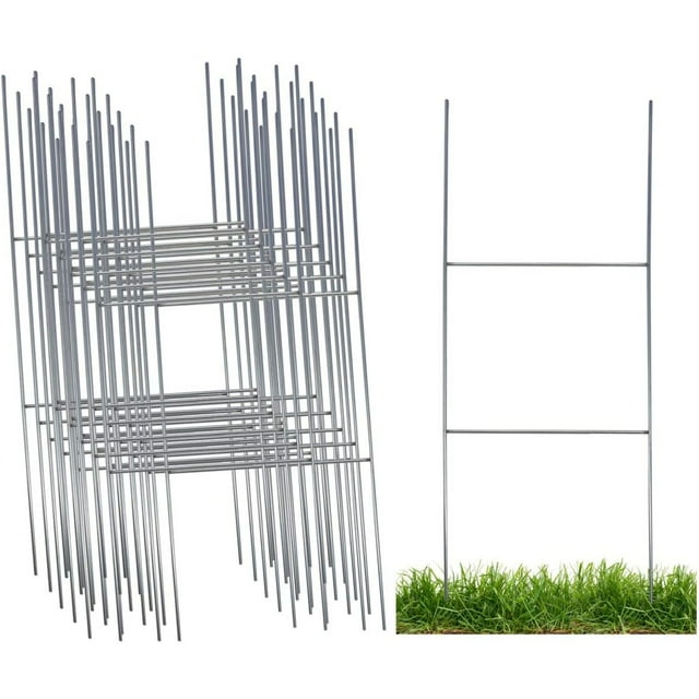 Sturdy Metal Wire Step Stake for Yard Signs 10 x 24 inch H Frame Wire ...