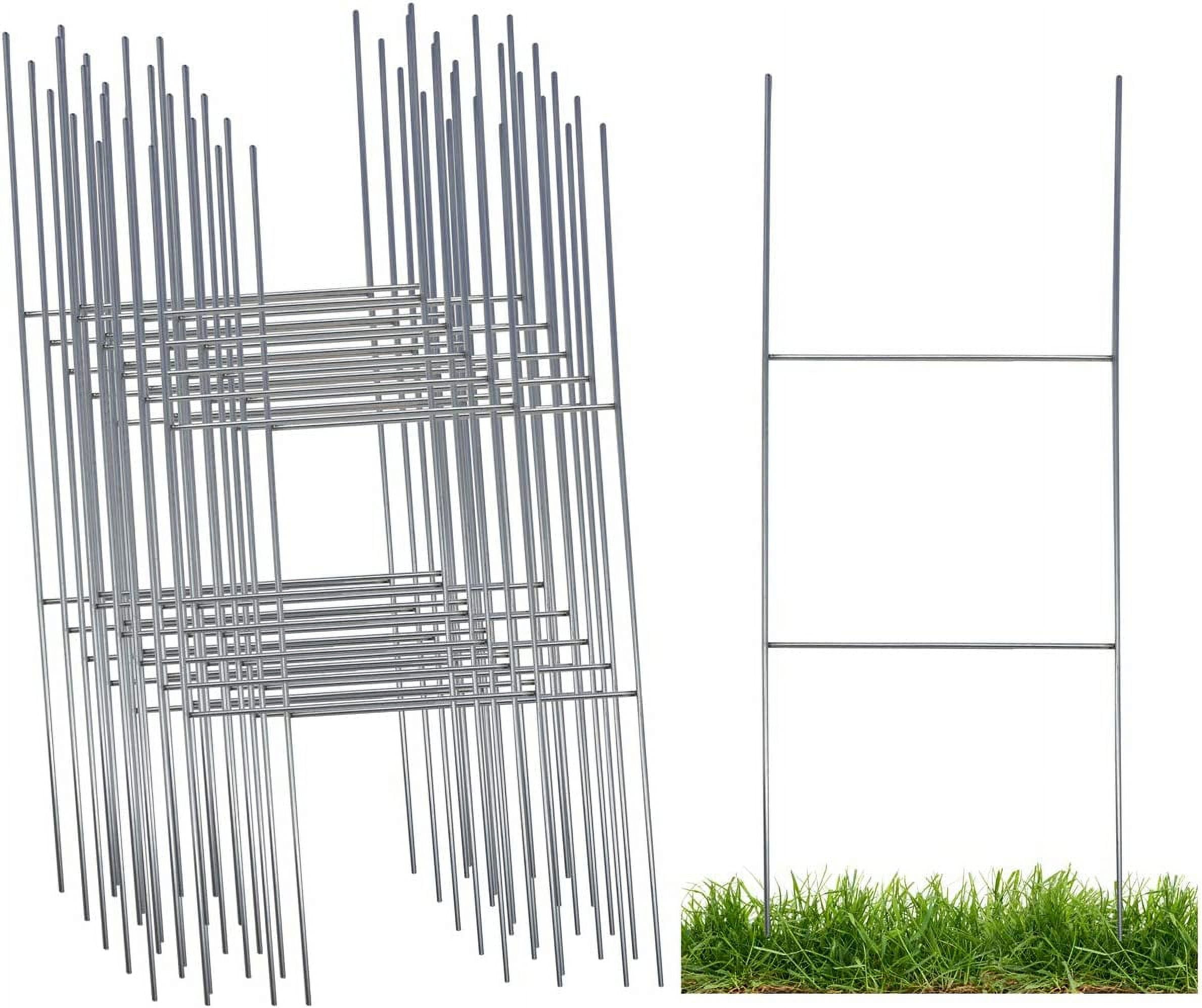 Sturdy Metal Wire Step Stake for Yard Signs 10 x 24 inch H Frame Wire ...