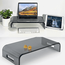 FITUEYES Plastic Monitor Stand, Computer Monitor Riser with Storage ...