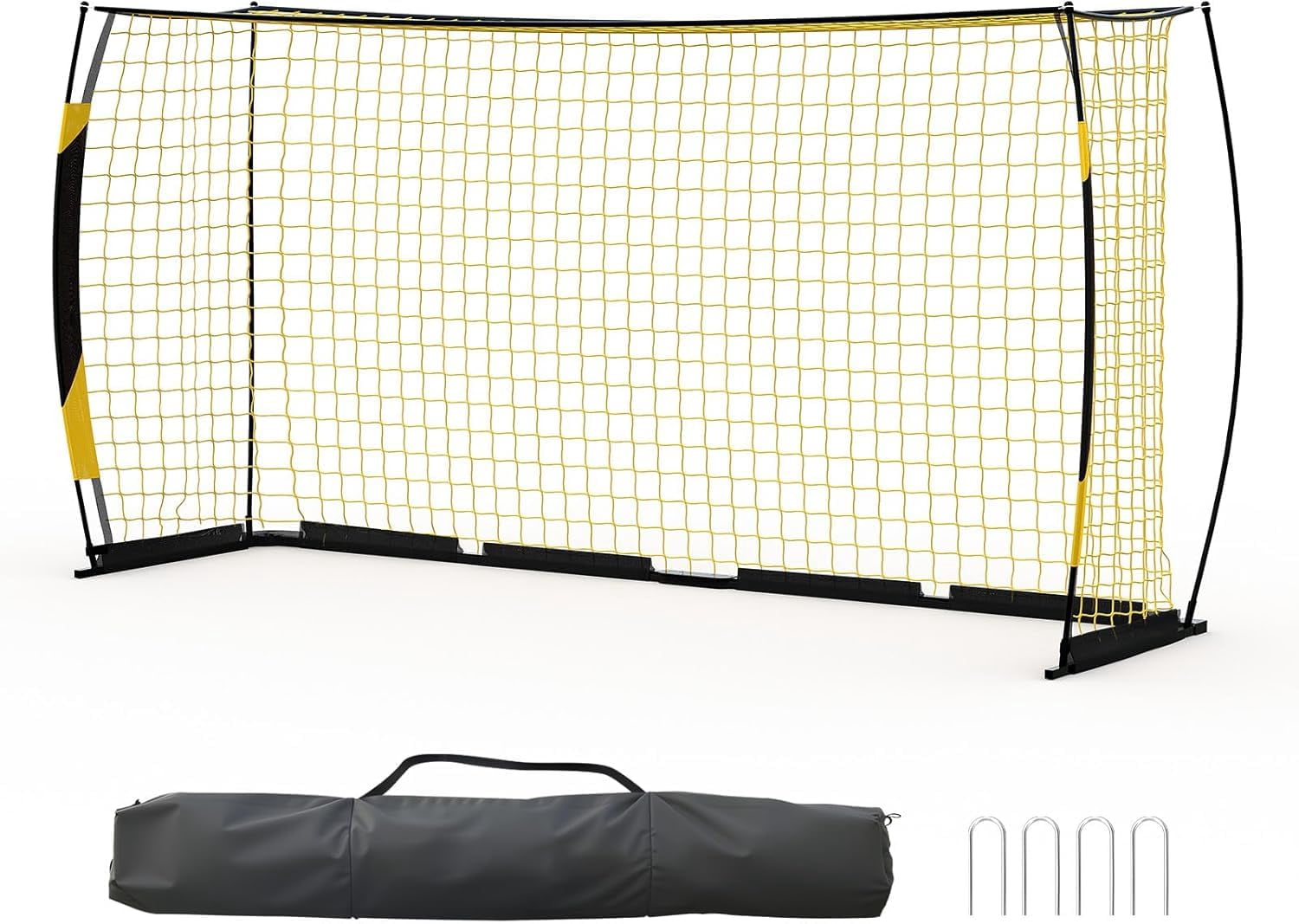 Sturdy Portable Soccer Goal for Backyard – 12x6 FT Metal Base ...