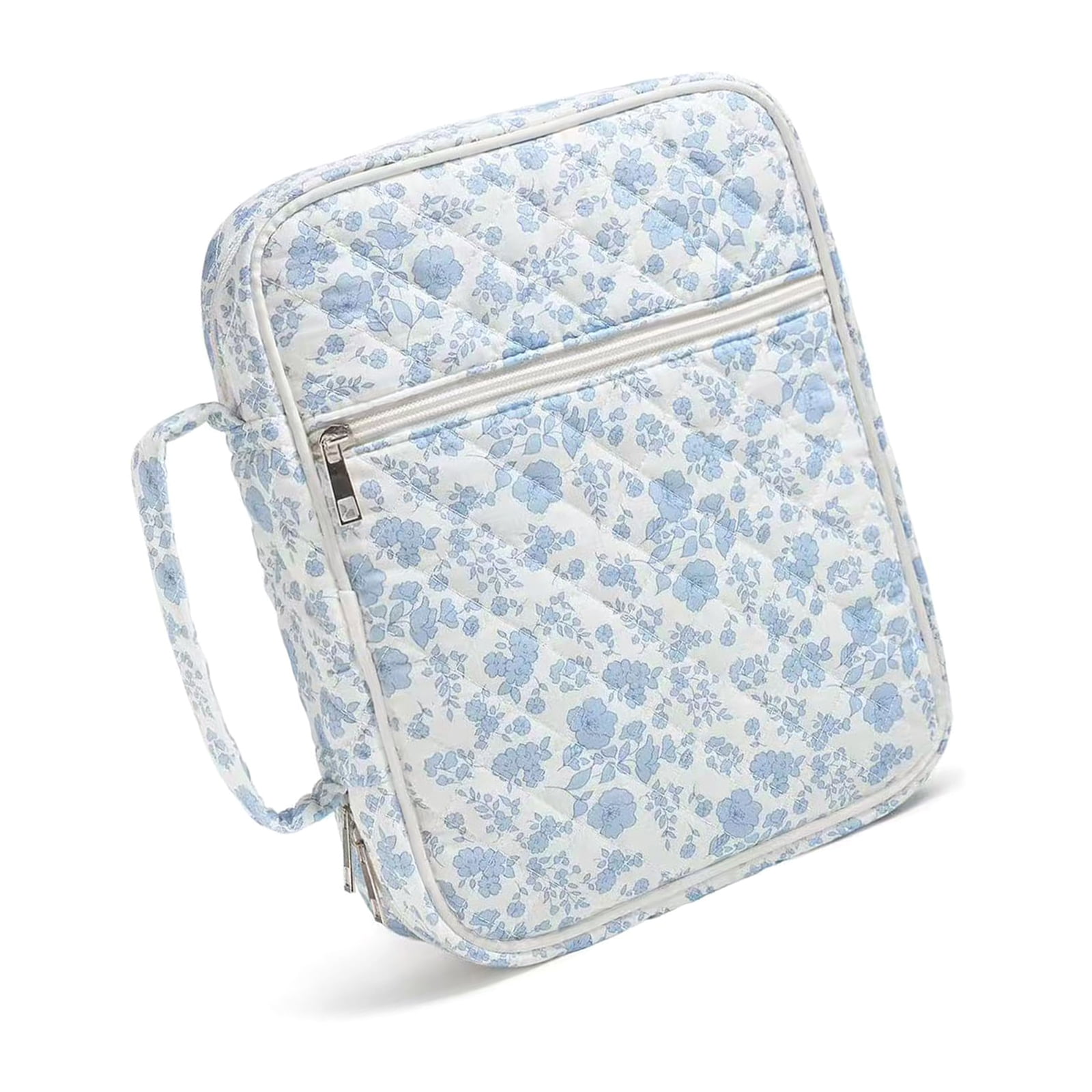 Sturdy Quilted Book Bag Zippers Closure Storage Pouches For Large Study ...