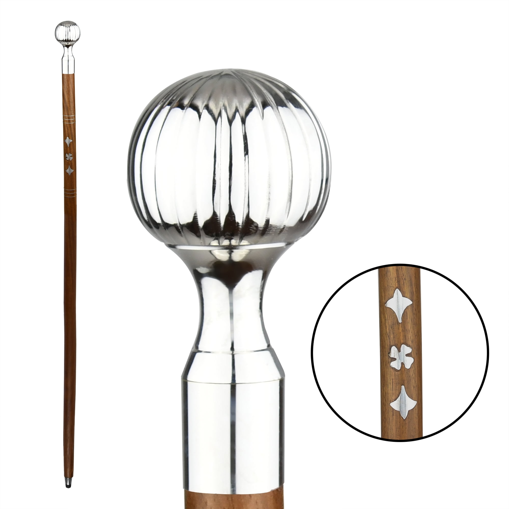 Cane Silver Ball Walking Stick for Women Canes for Men, Seniors Stylish ...