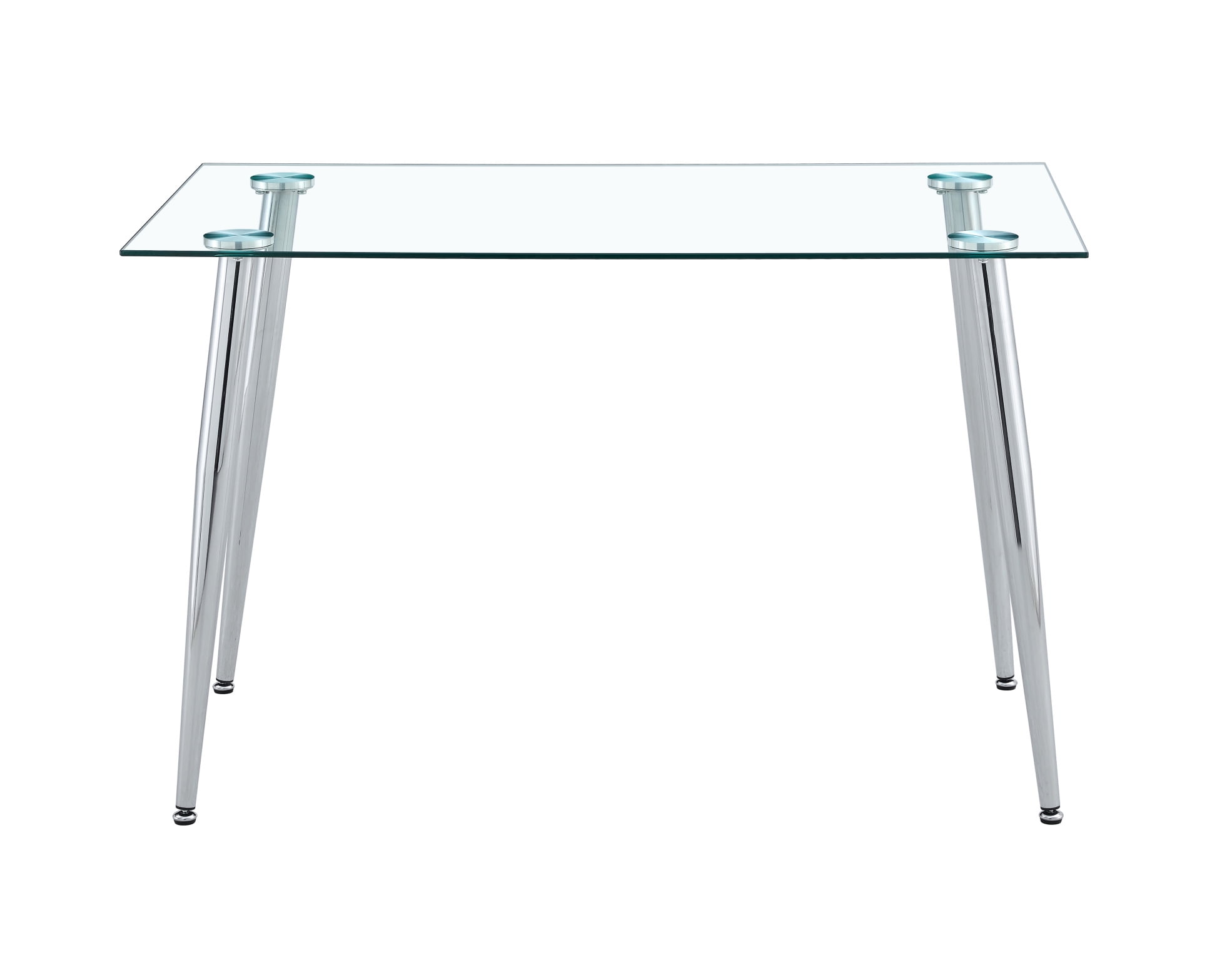 Sturdy Silver Dining Table Legs for 8mm Tempered Glass Tops – 500LB ...