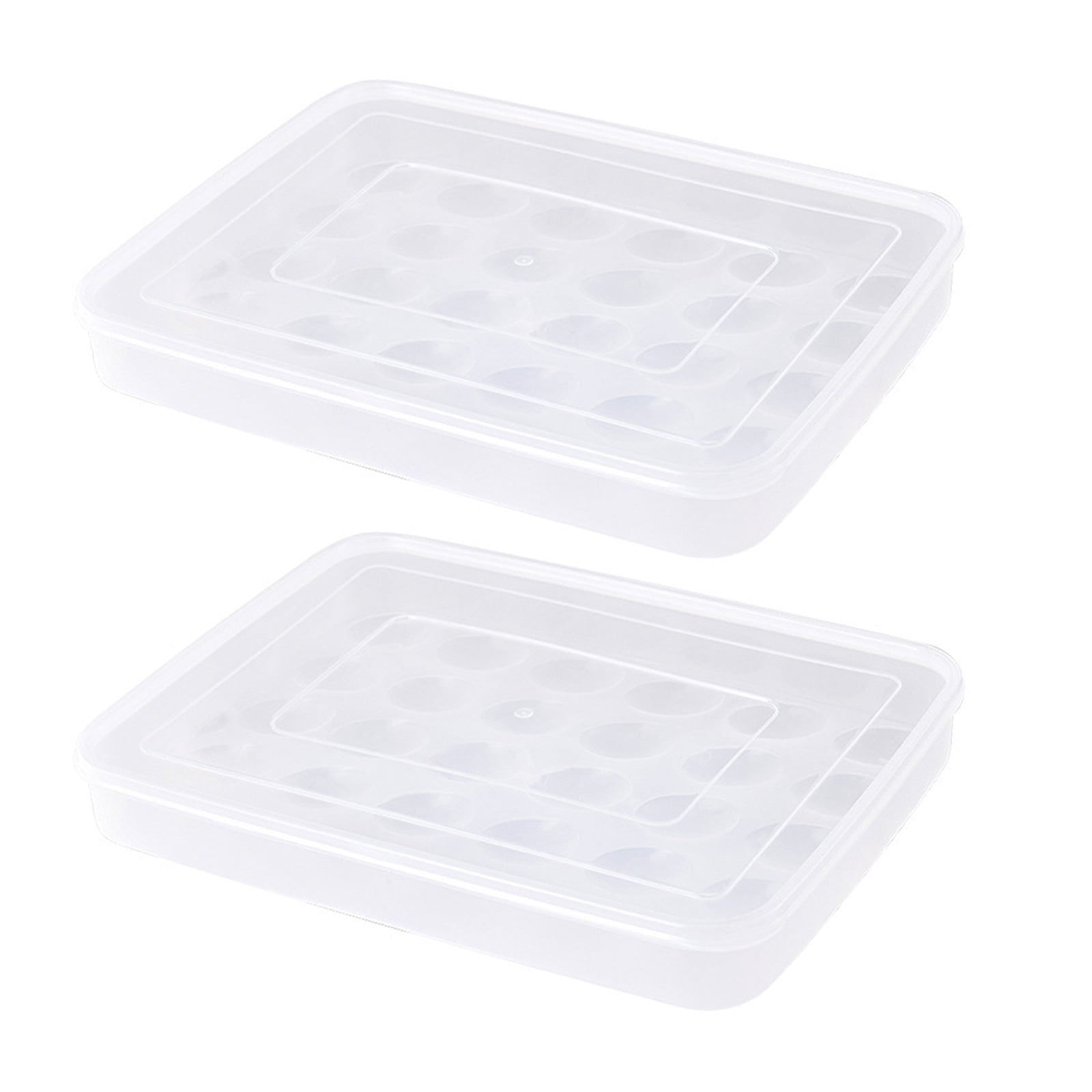 Sturdy Stackable 30-Count Eggs Containers with Anti-Rolls Grooves ...