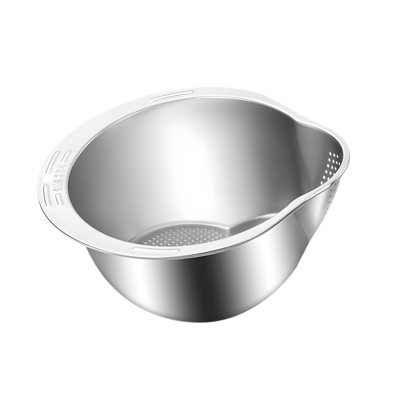 Sturdy Stainless Steel Colander for Pasta, Rice & Veggies - Large ...