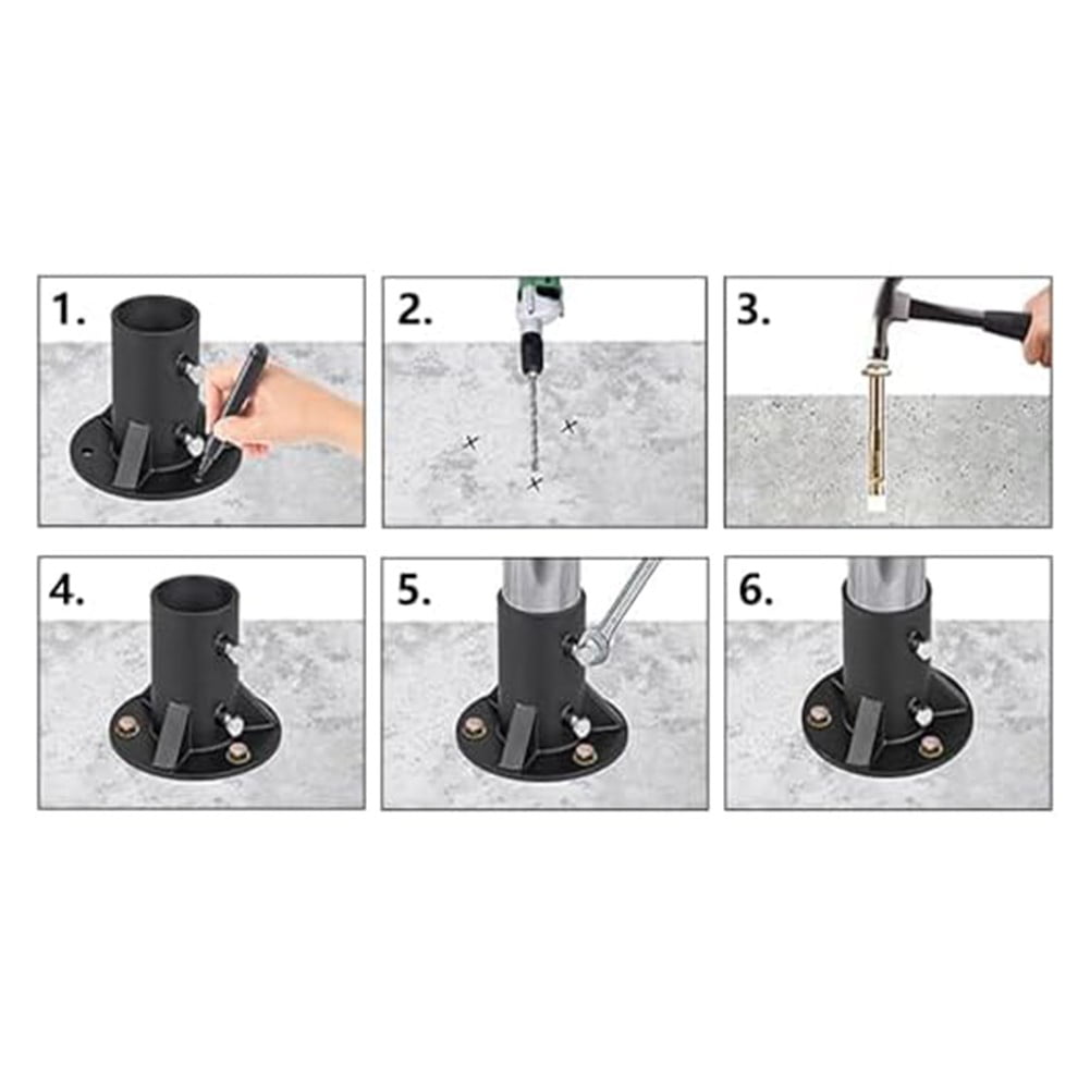 Sturdy Steel Chain Link Fence Post Base for Multiple Applications- Easy ...