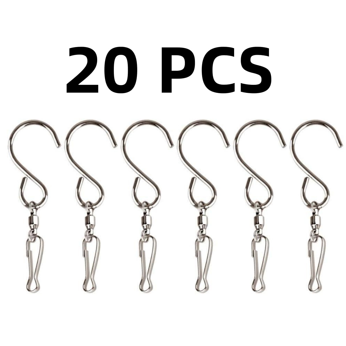 Sturdy Swivel Hooks Clips Set for Hanging Wind Chimes and Twisters 20 ...
