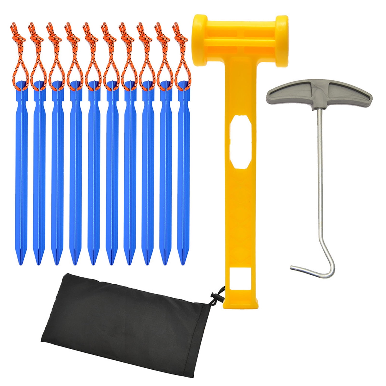 Sturdy Triangular Tent Pegs: 10Pc 18cm Set for Enhanced Stability of ...