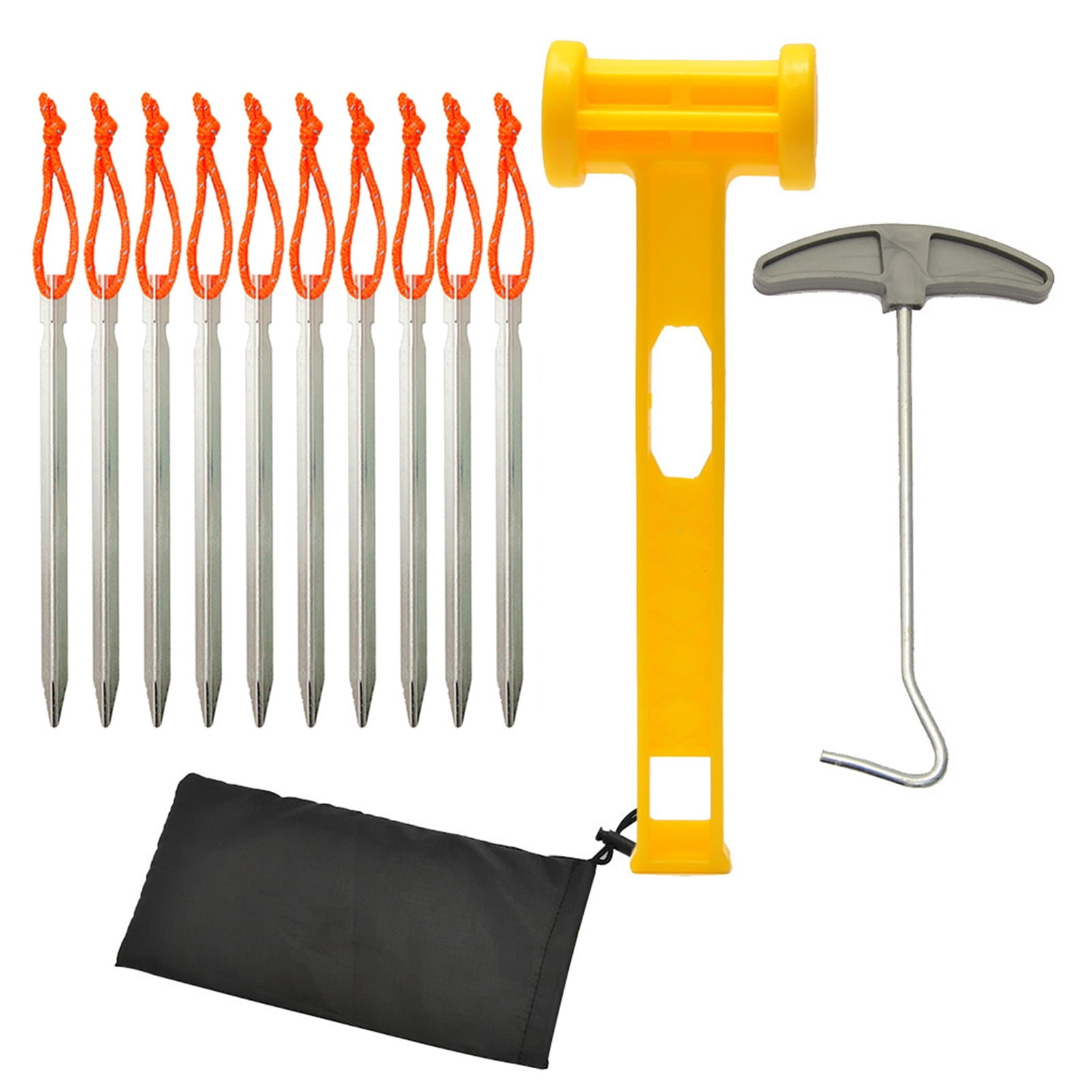 Sturdy Triangular Tent Pegs: 10Pc 18cm Set for Enhanced Stability of ...