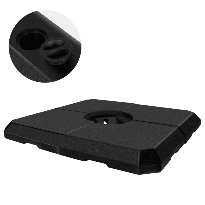 Sturdy Umbrella Base Plates, 19.5” Compact Square Design, Anti-Tip ...