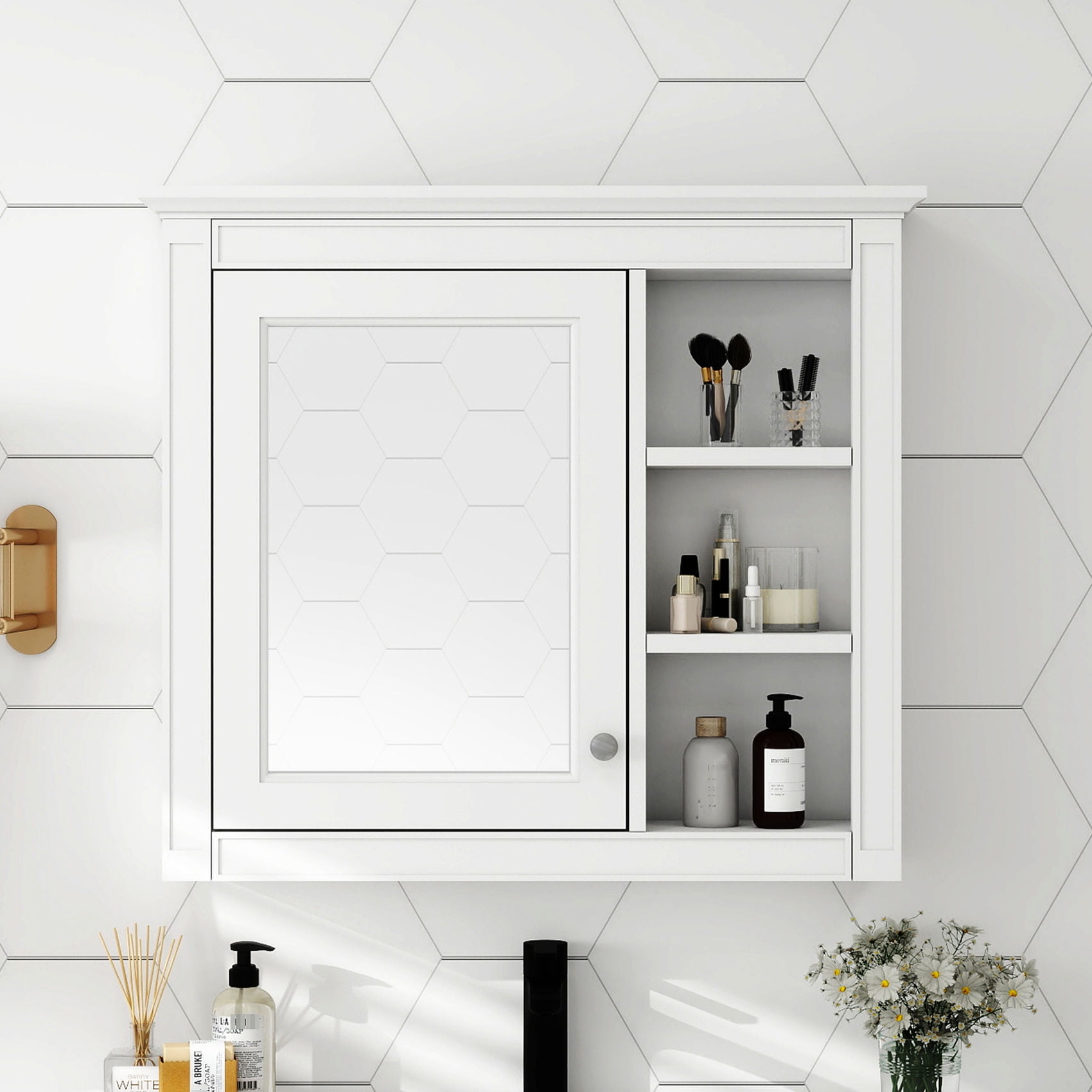 Sturdy Wall - mounted and Diverse Storage - Bathroom Mirror Cabinet for ...