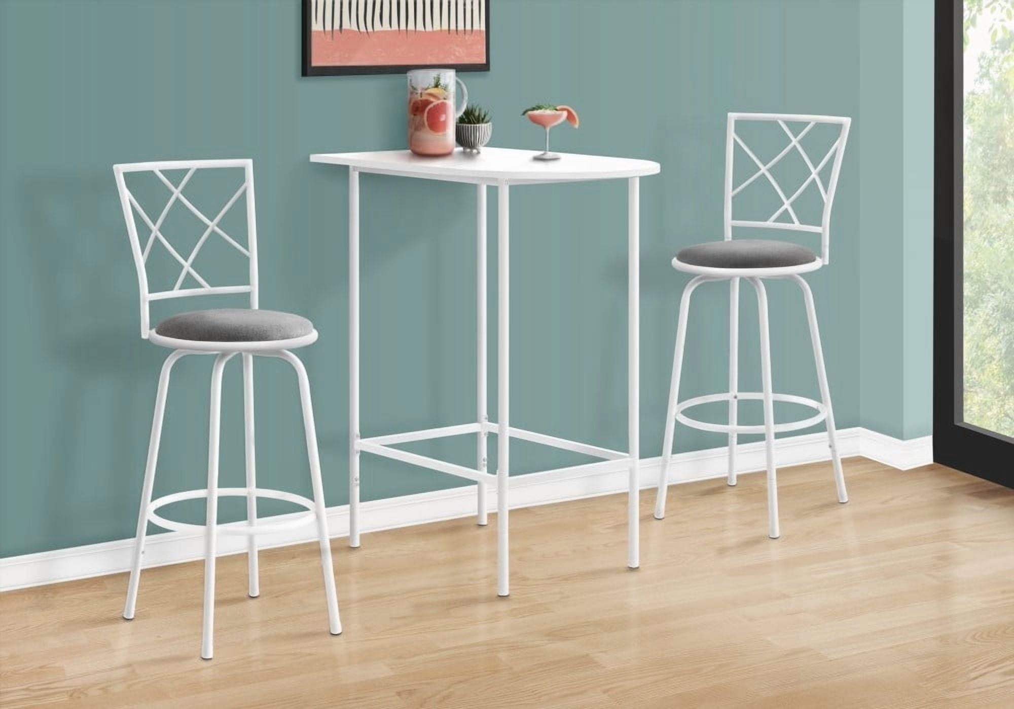 Sturdy White Metal Bar Table for Small Homes, 36" Rectangular - Walmart.com