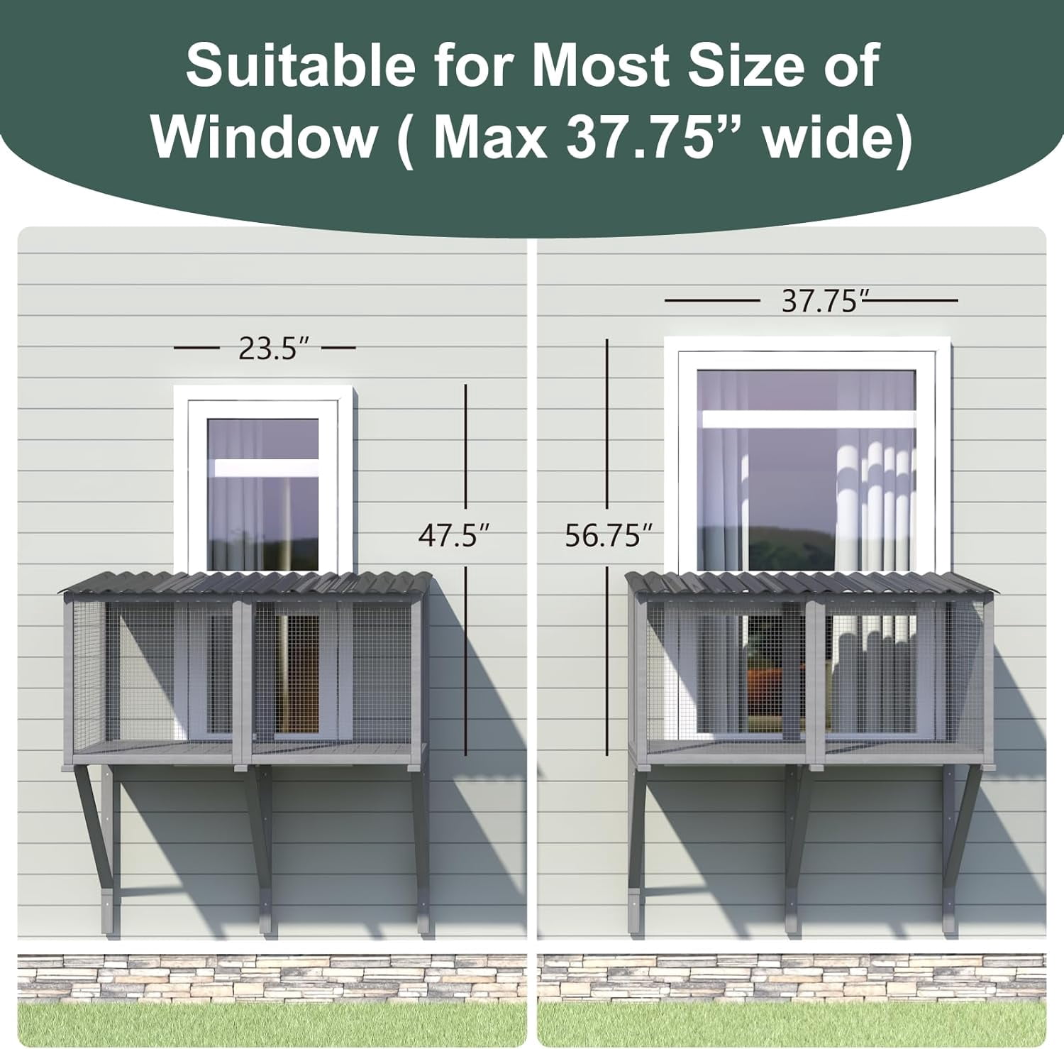 Sturdy Wooden Window Perch for Large Cats - Sunbathing & Bird Watching ...
