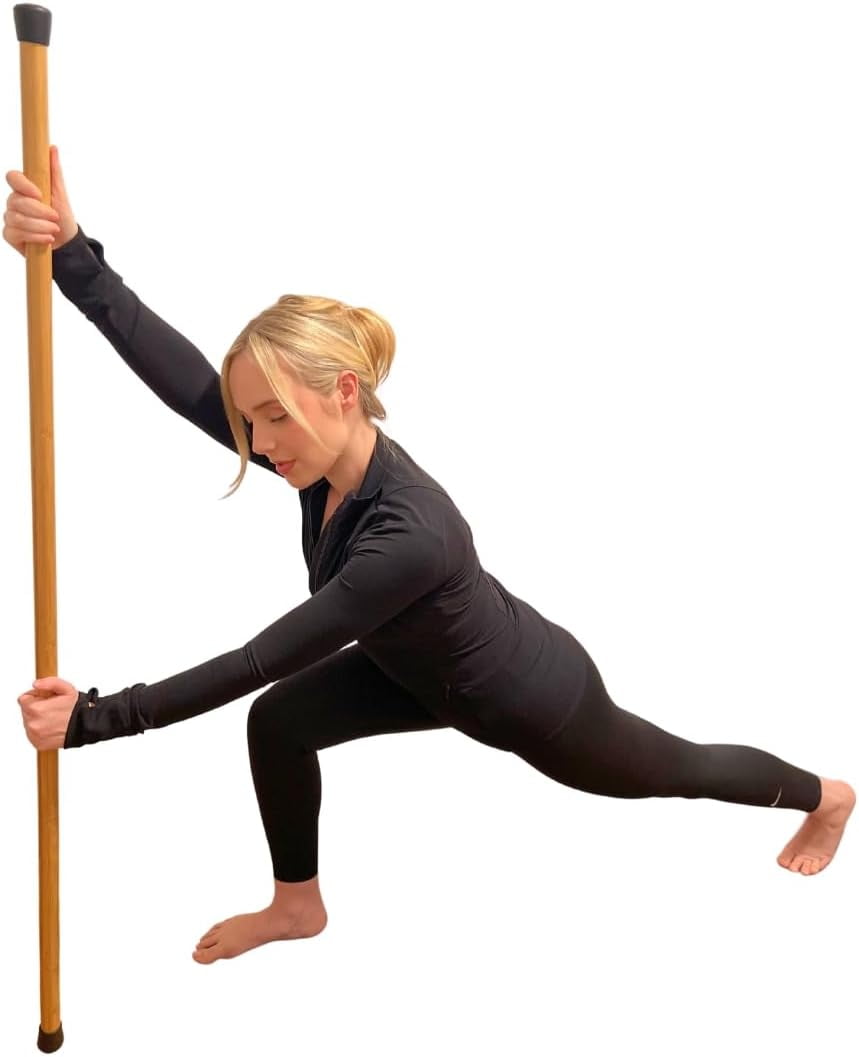 Sturdy Yoga Stick Made from Natural Bamboo - Stretching Stick for All ...