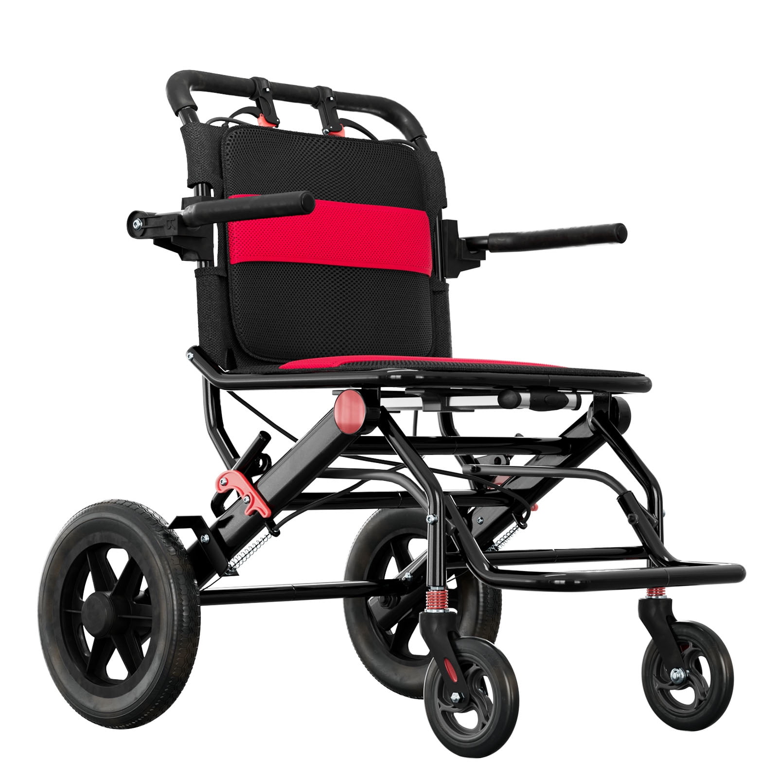 Sturdy and Lightweight Aluminum Wheelchair in a Sleek Orange Design ...