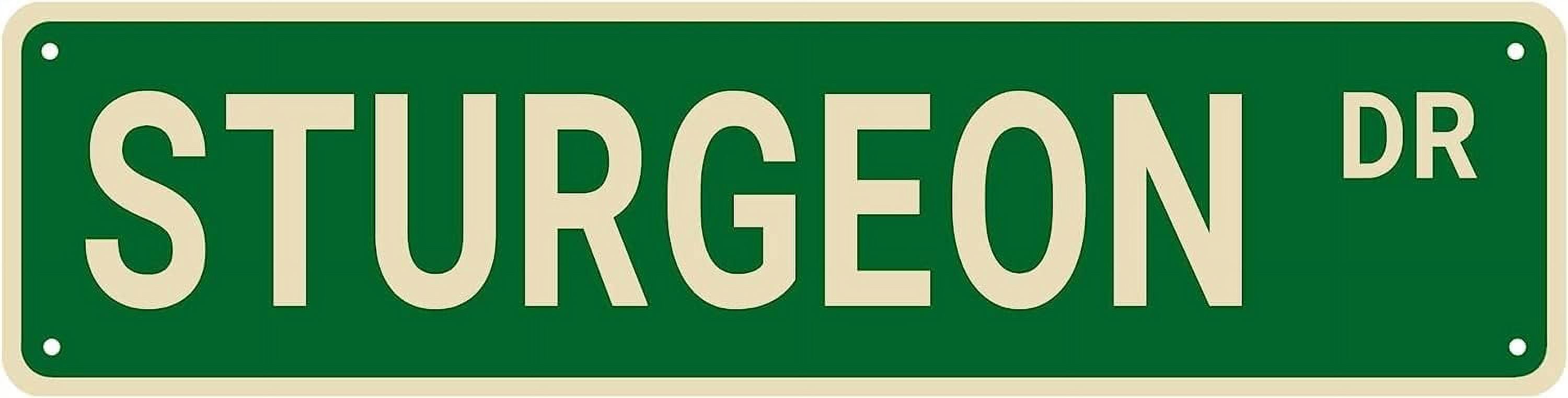 Sturgeon Street Signs, Sturgeon Decor Sturgeon Sign Sturgeon Gift, Wall ...