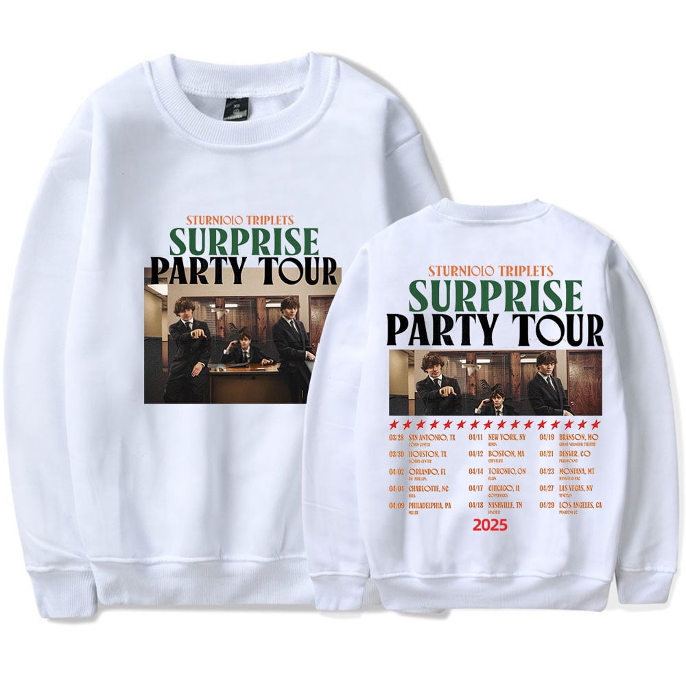 Sturniolo Triplets 2025 Surprise Party Tour Merch Long Sleeve Unisex ...