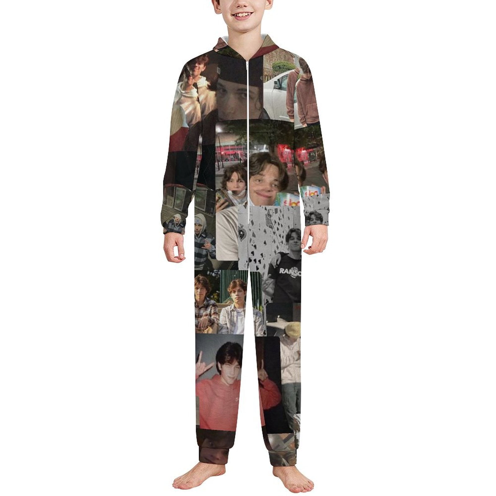 Sturniolo Triplets Kids Pajamas One Piece Hooded Union Suit Onesie PJs ...