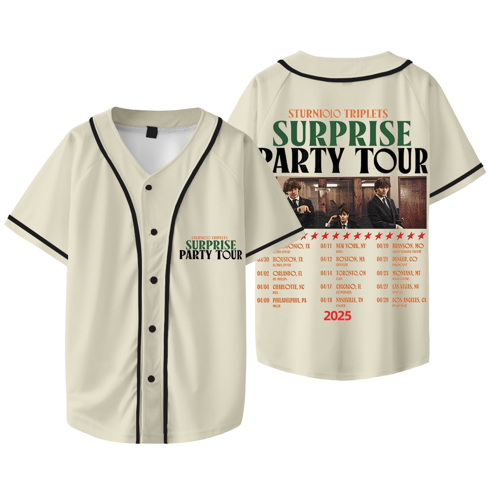 Sturniolo Triplets jersey Surprise Party Tour Merch Baseball Jacket Tee ...